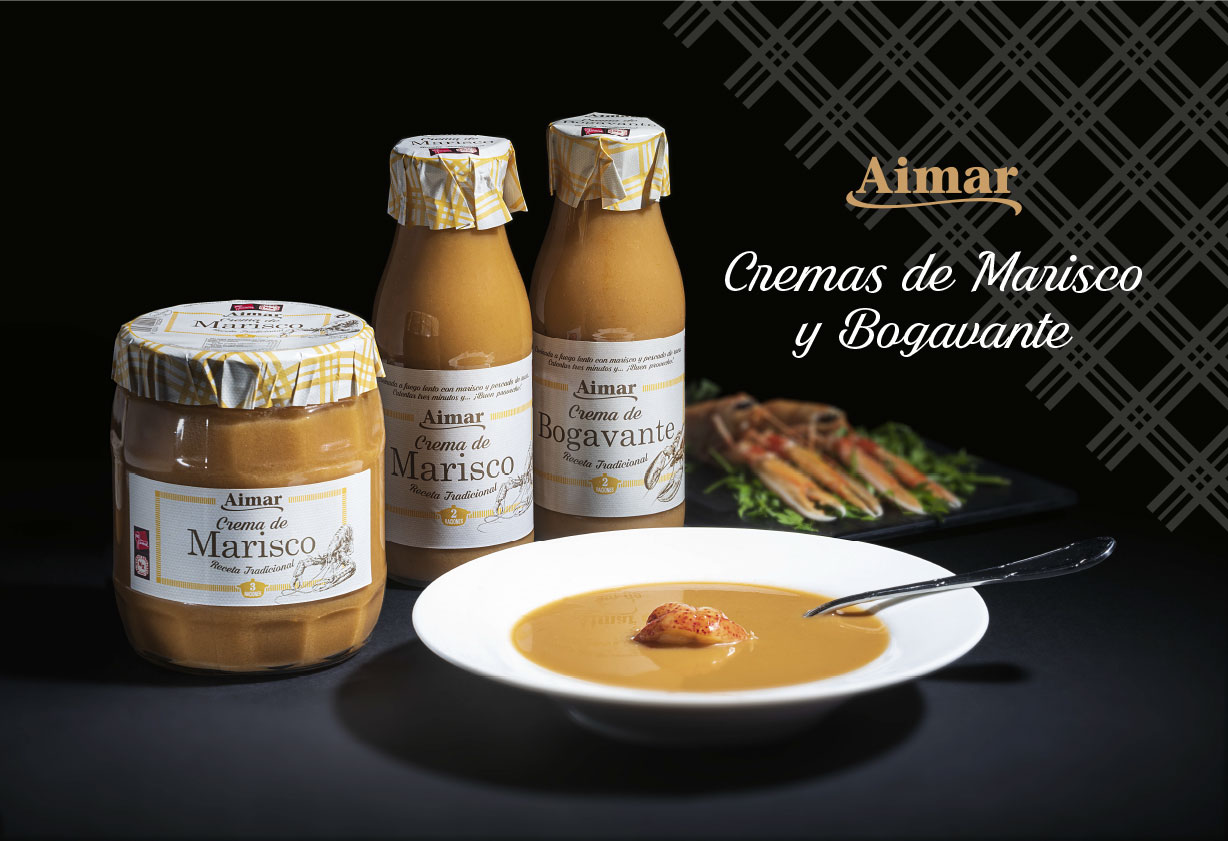 El arte de las cremas de marisco y bogavante de Aimar - Conservas Medrano